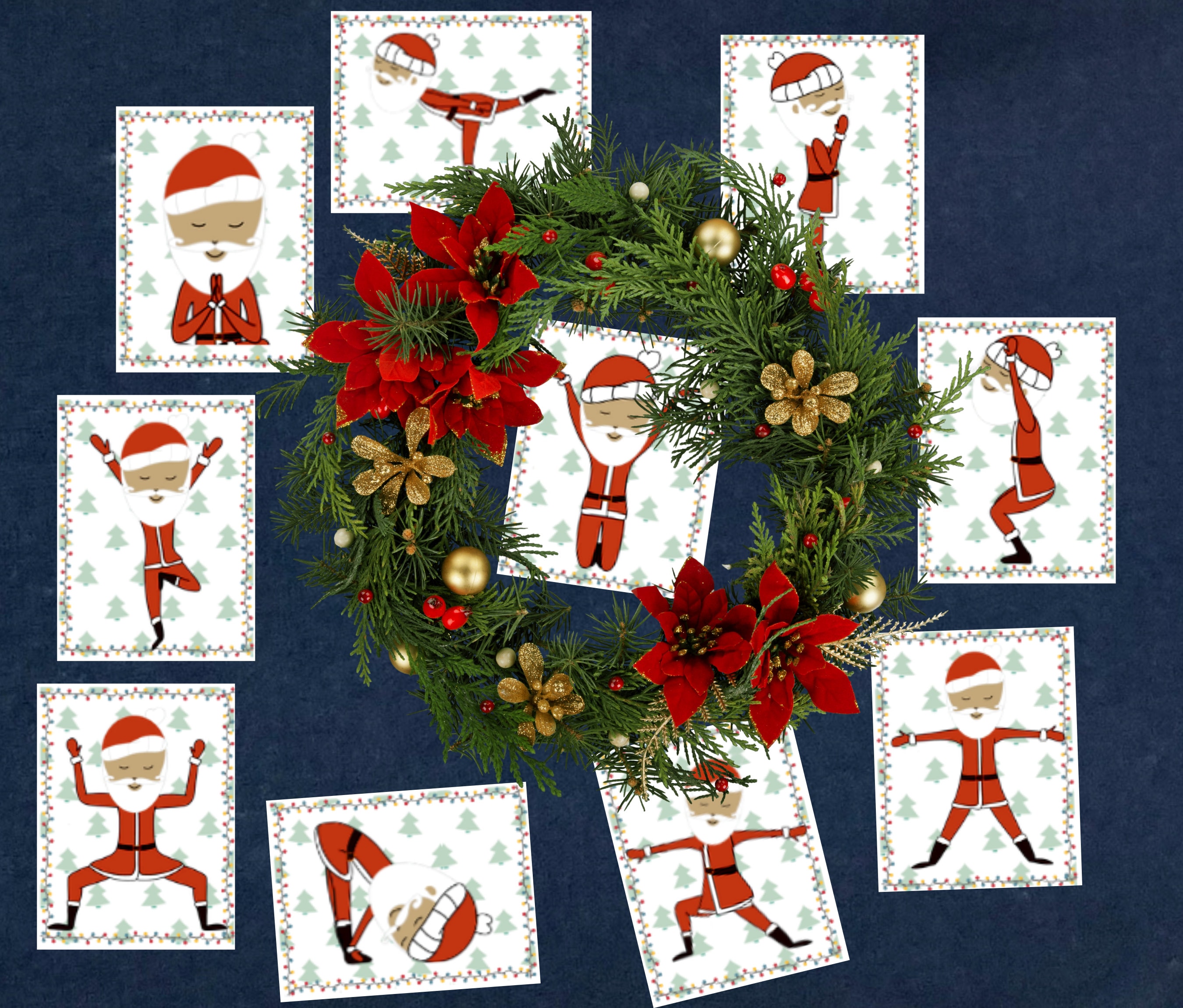 Santa Yoga Pose Cards | Kids Brain Breaks | LDS Primary Singing Time ...