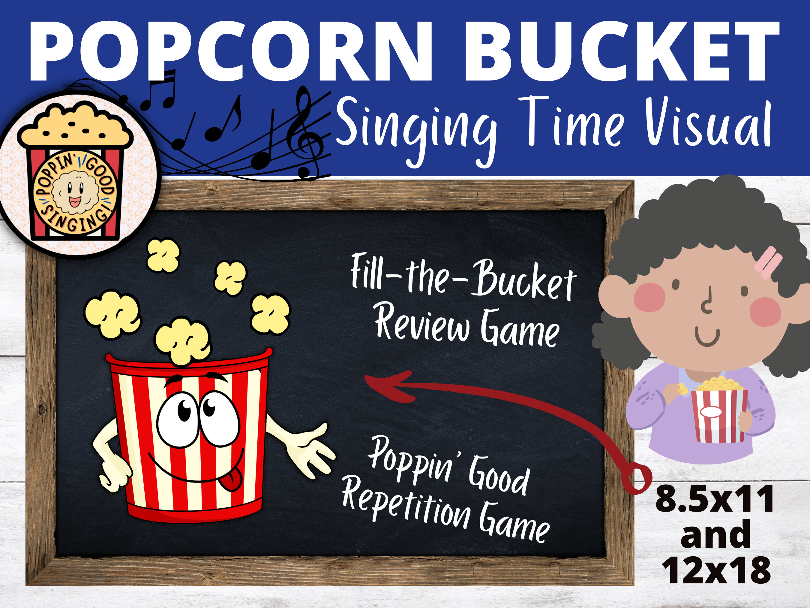 POPCORN BUCKET Singing Time Visual Display & Poppin Good Singing ...
