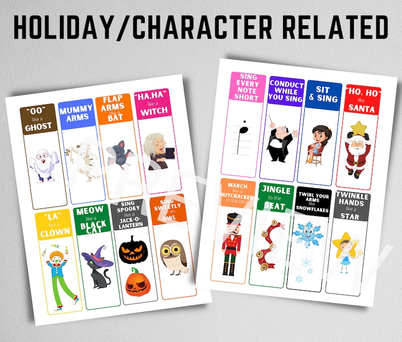 Ways to Sing Singing Style Cards (primary Singing Time | Primary Music ...