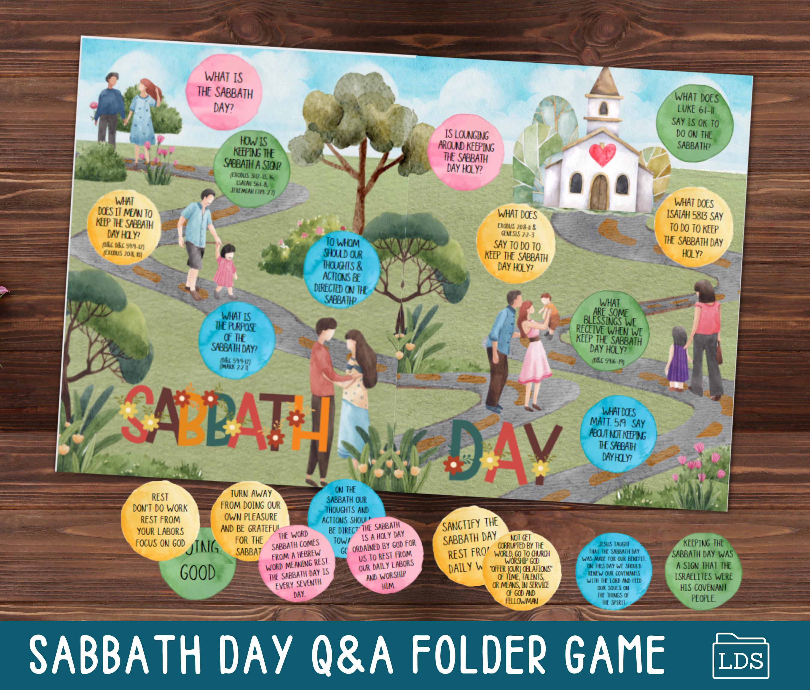 Keep Sabbath Day Holy, Honor the Sabbath, Printable Activity Bundle ...