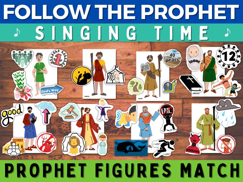 Follow the Prophet Visuals Matching Game lds Primary Song - Etsy