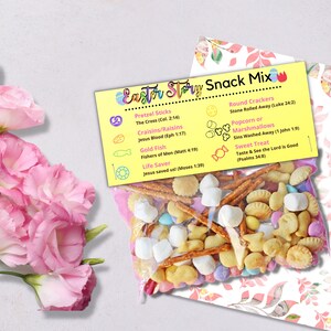 7 Snacks to the Signs & Symbols of Easter Bag Topper Gift Tag and ...