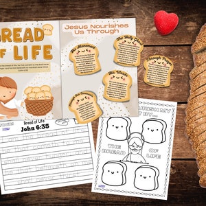 Jesus is the Bread of Life Activity Bundle, John 6:36, Bible Lesson ...
