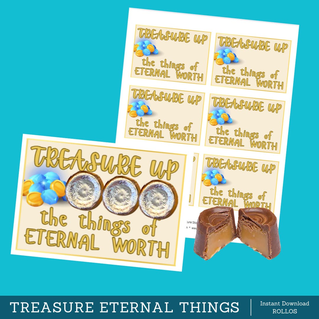 Treasure up Eternal Things Handout Tags, LDS Come Follow Me, Primary ...