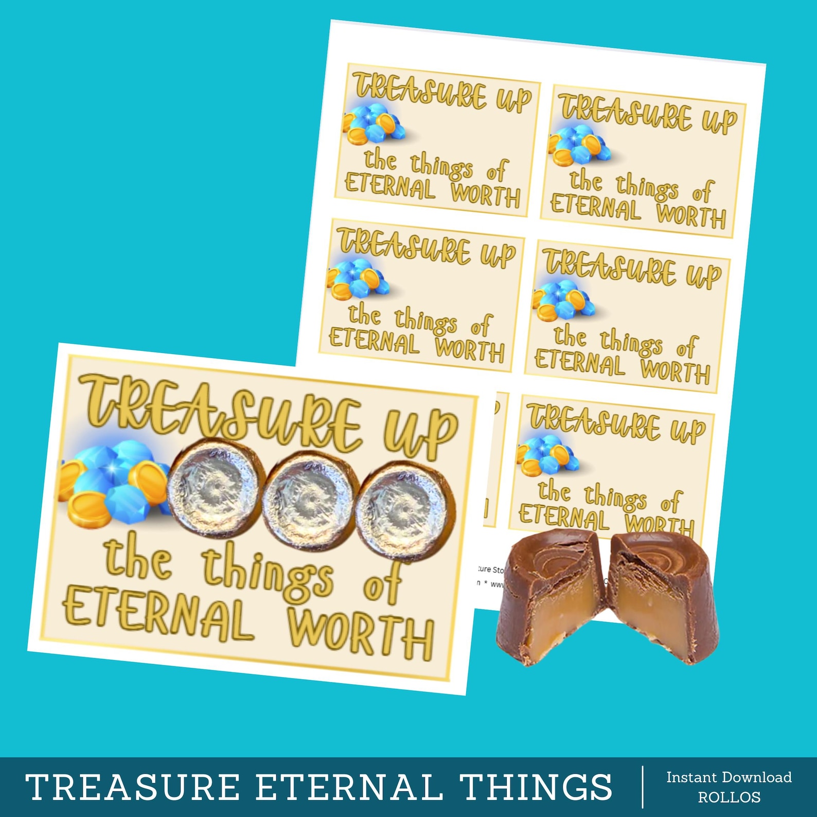 Treasure up Eternal Things Handout Tags, LDS Come Follow Me, Primary ...