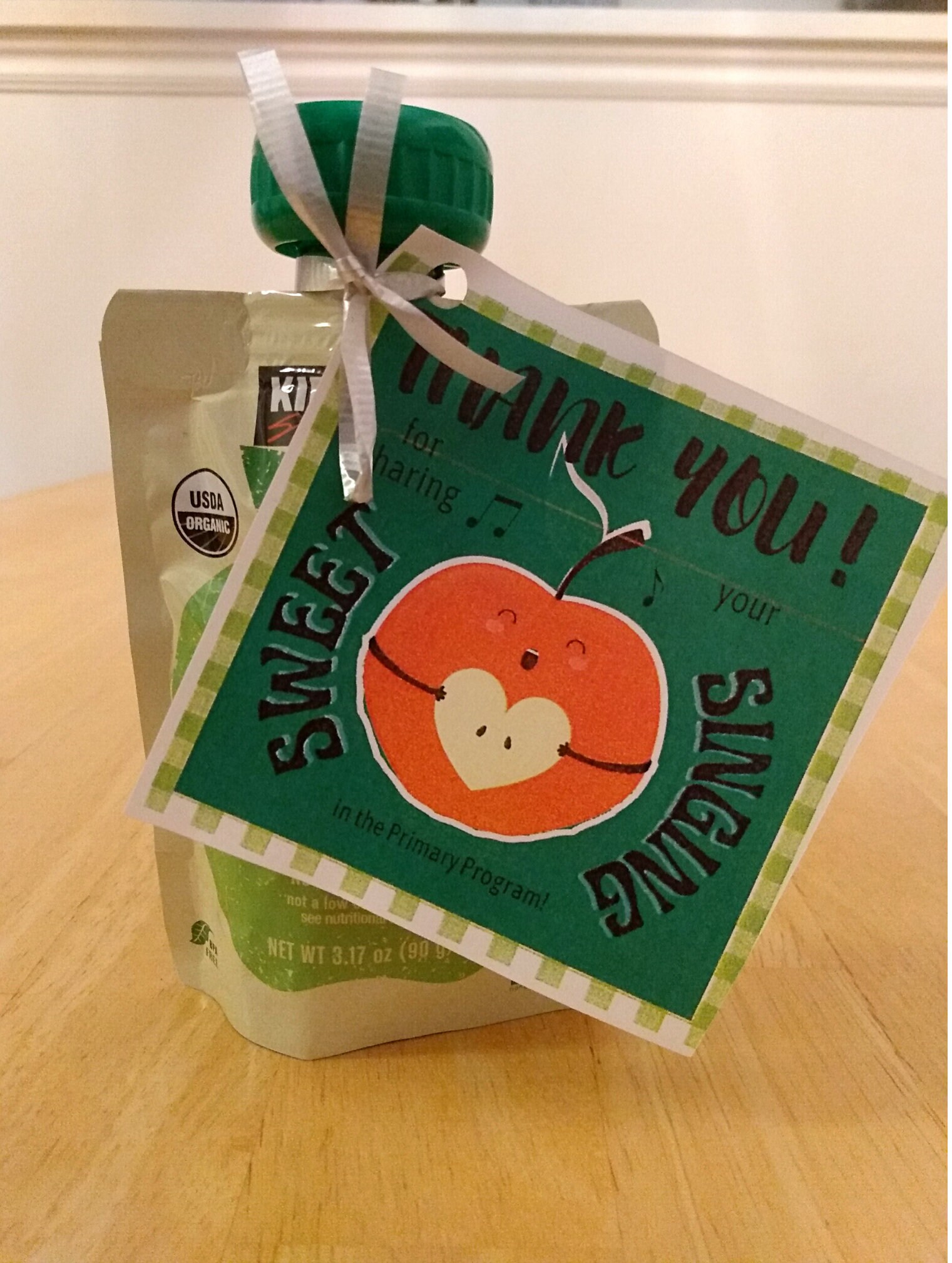 Primary Program APPLE Gift Tags: "thank You for Sharing Your Sweet ...