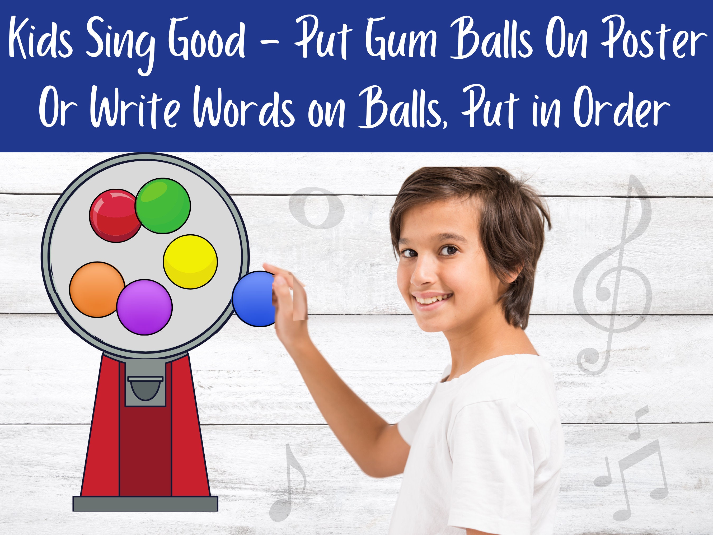 Gumball Machine Classroom Poster Singing Time Poster primary - Etsy