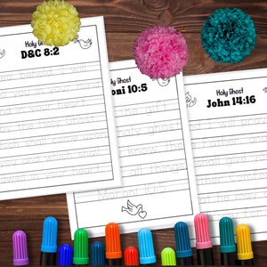 Holy Ghost Activity Bundle: Folder Games Scripture Tracing - Etsy