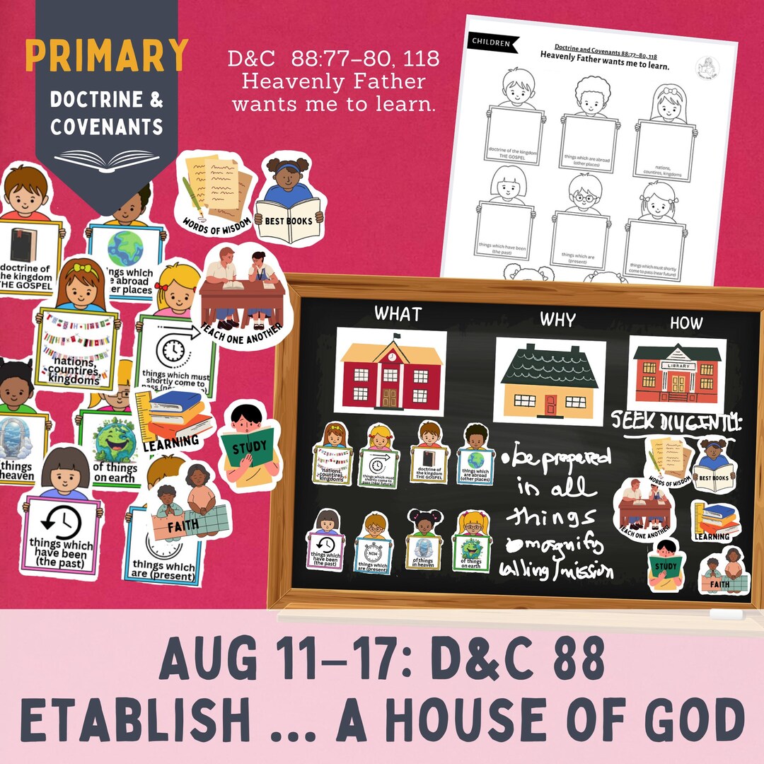 Aug 11-17, LDS Primary Children Come Follow Me Lesson Helps, Doctrine ...