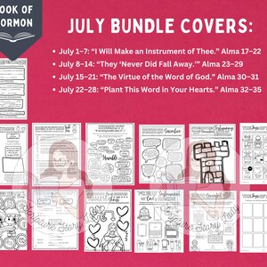 July Come Follow Me 2024 Book of Mormon Bundle Alma 17-35 - Etsy