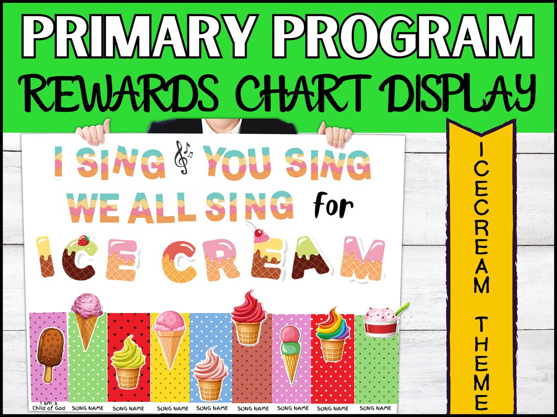 Primary Program ICECREAM Bulletin Board Poster Display - Etsy