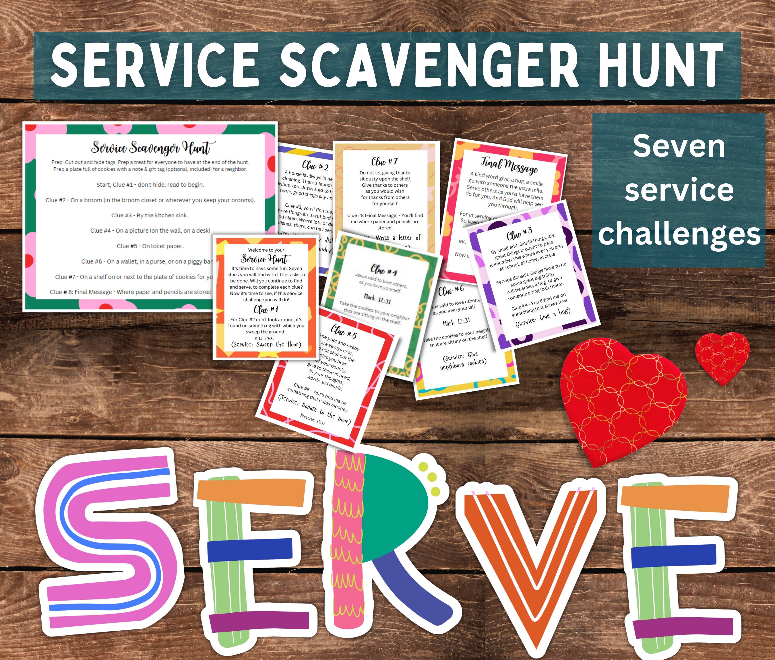 Service Scavenger Hunt, Jesus Served Play Mat, Service Kids Activity ...