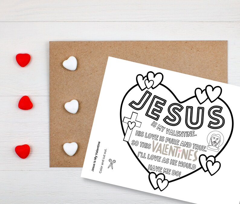 Christian Valentine's Kids Activity Coloring Pages | God is Love ...