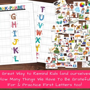 Gratitude Thankfulness Bundle: Thank-phabet Alphabet First Letters ...