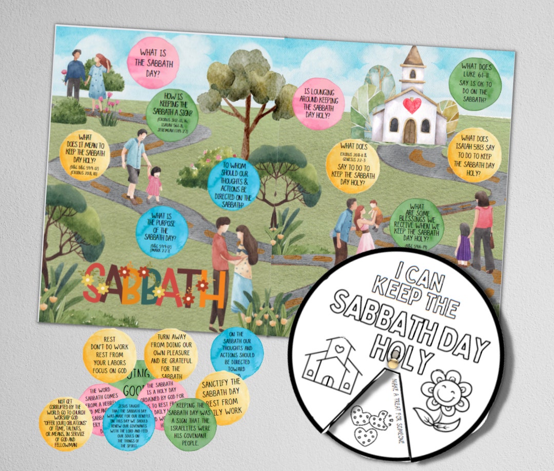 Keep Sabbath Day Holy Kids Printable Activity Bundle Folder Game ...