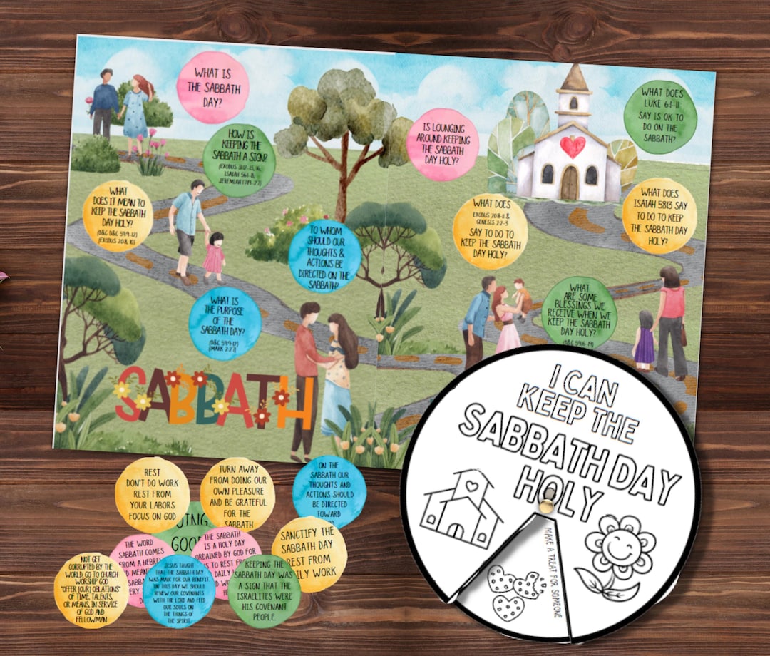 Keep Sabbath Day Holy, Honor the Sabbath, Printable Activity Bundle ...