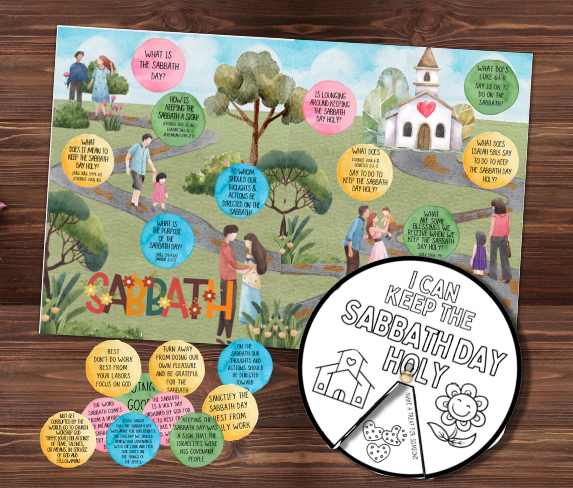 Keep Sabbath Day Holy, Honor the Sabbath, Printable Activity Bundle ...