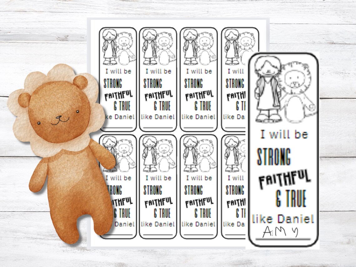 Daniel and the Lions Den Finger Puppets and Bookmark Handout - Etsy
