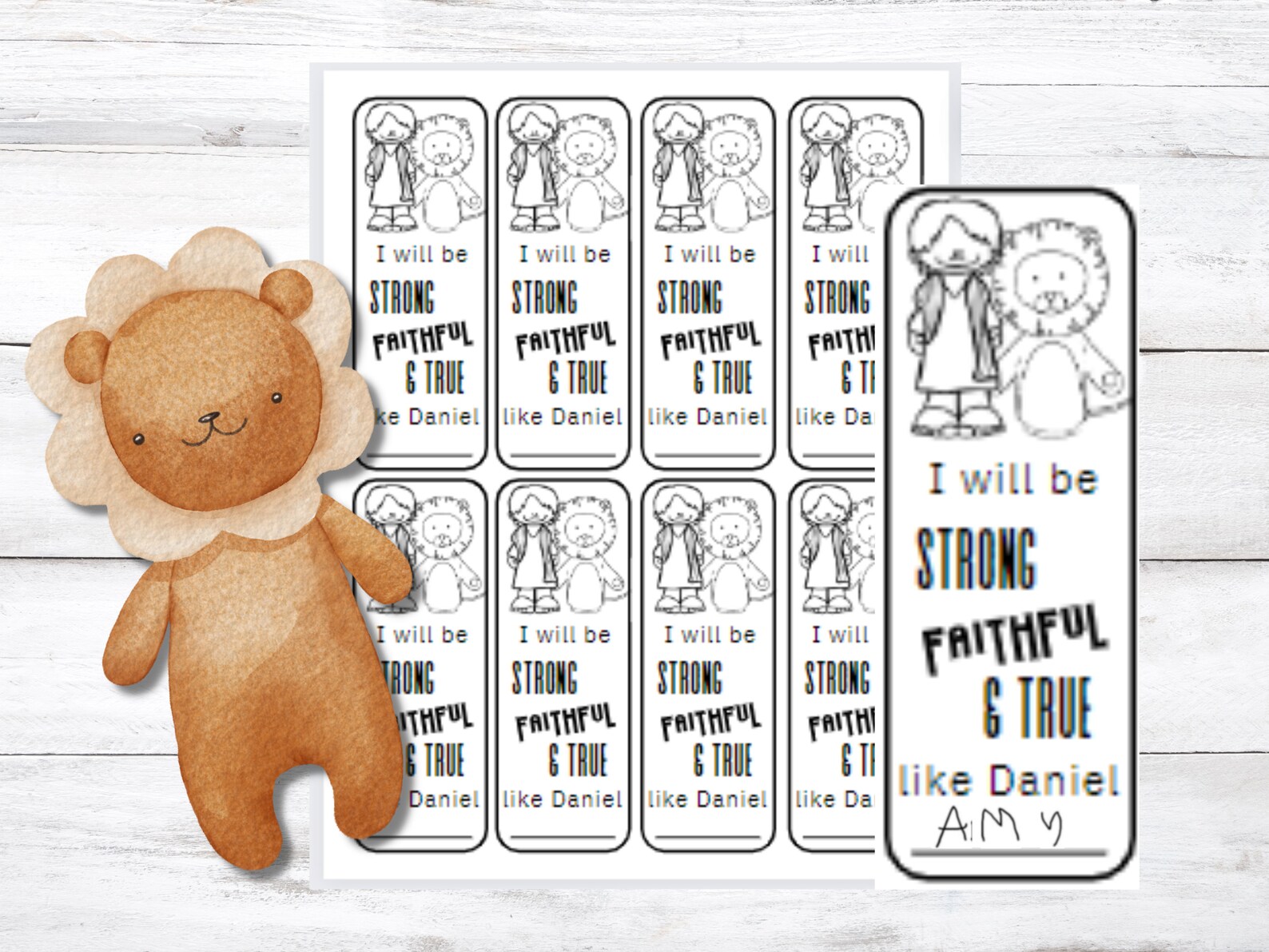 Daniel and the Lions Den Finger Puppets and Bookmark Handout - Etsy