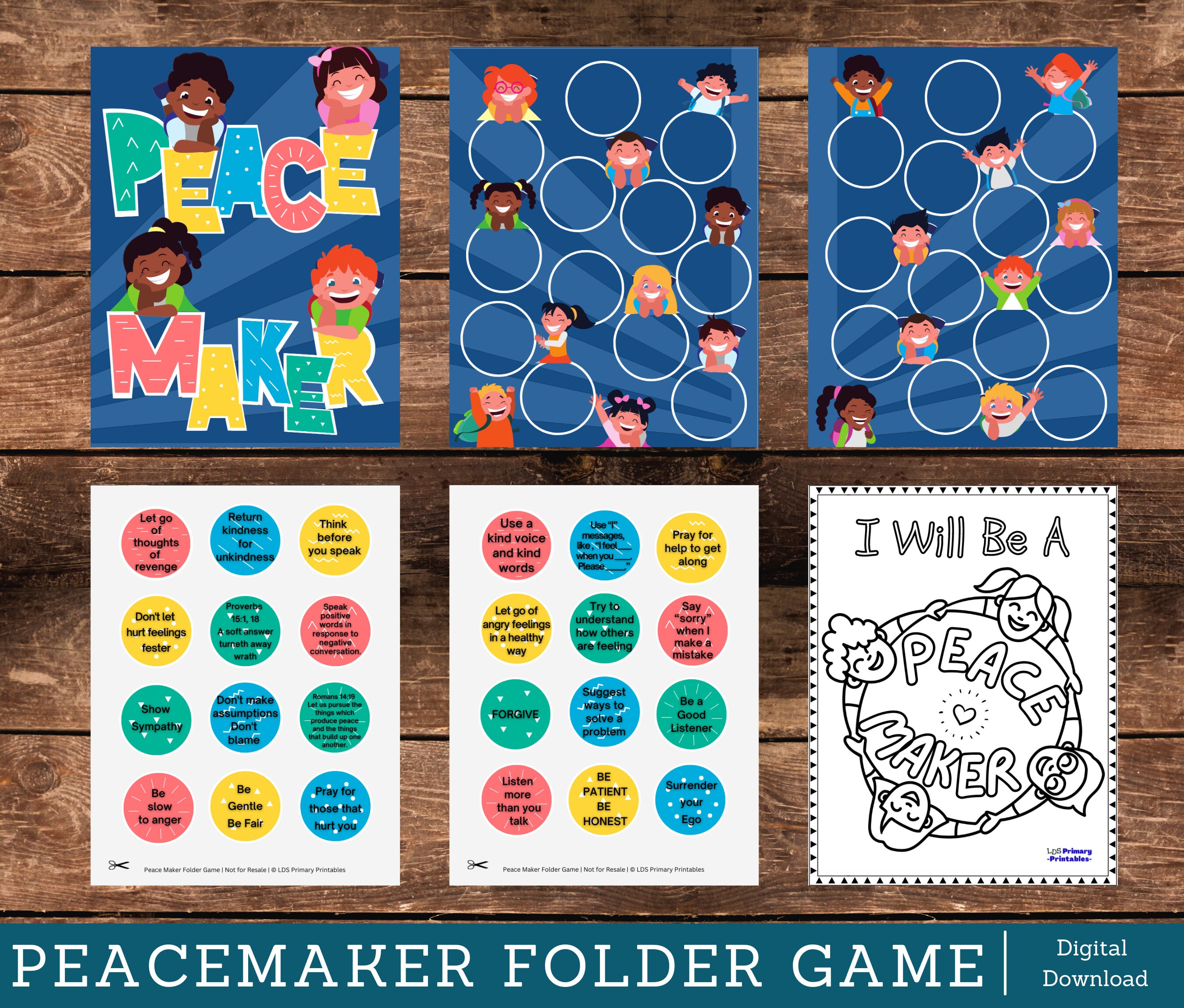 Ways to Be A Peace Maker Game | Beatitudes Sermon on Mount | Kids Bible ...