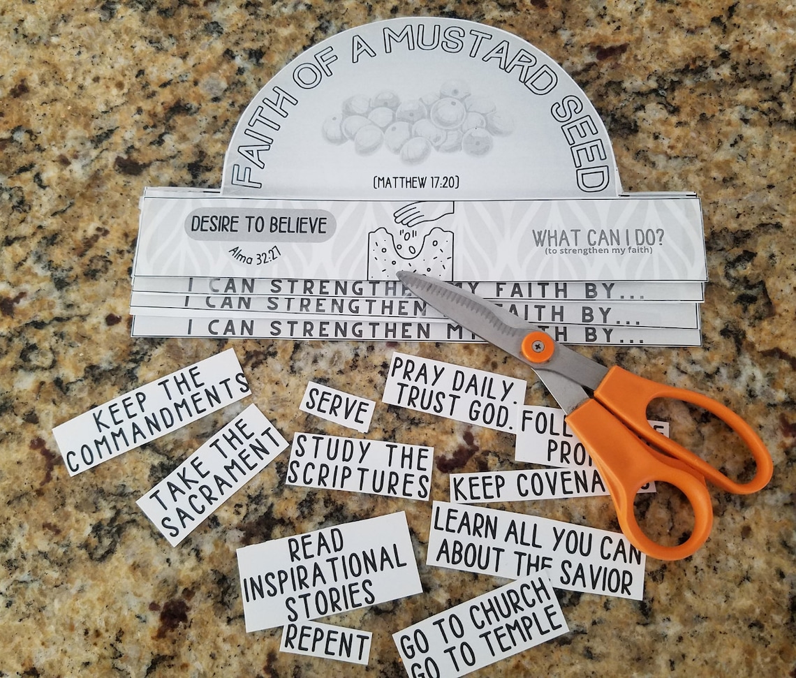 Faith as Mustard Seed Flipbook Craft, Matthew 17 Alma Craft, Come ...