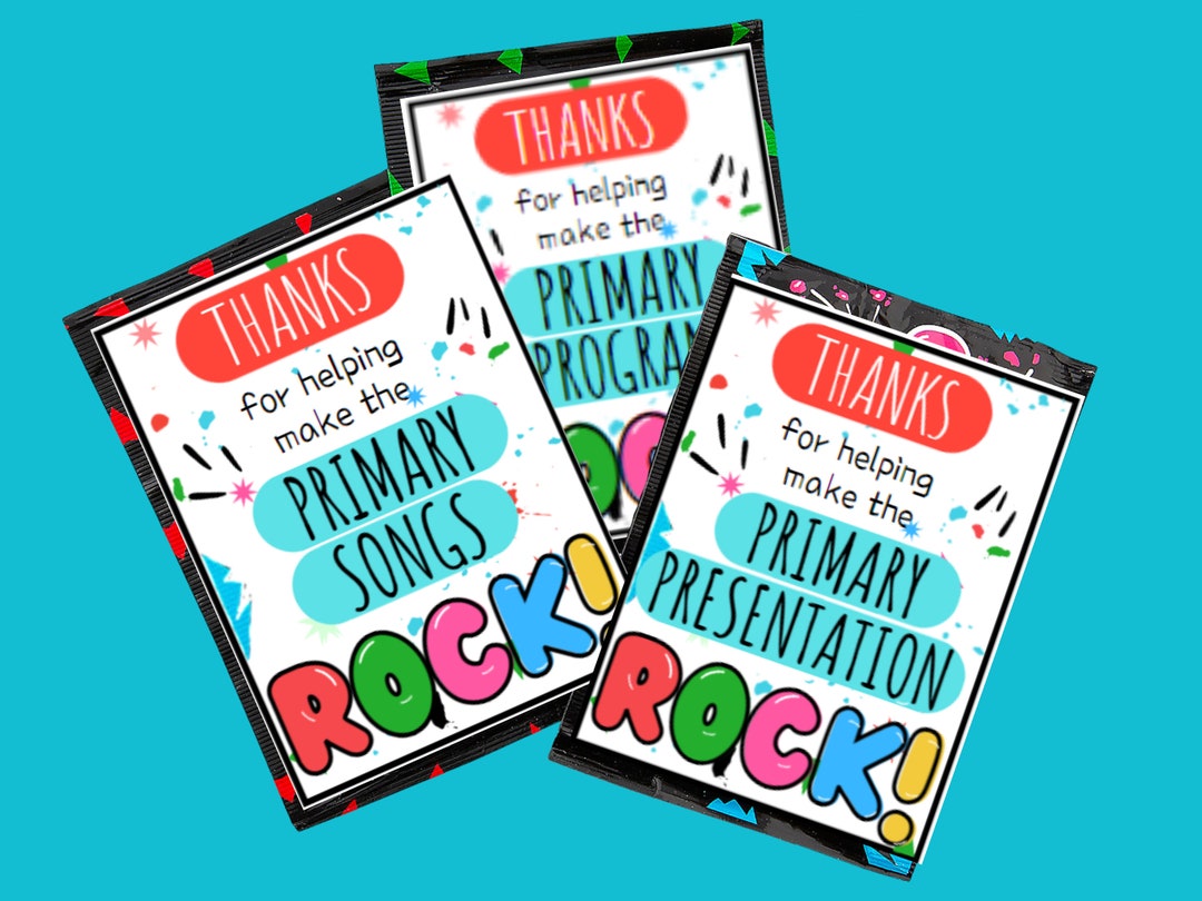 Pop Rocks Gift Tag: Thanks for Helping Make the Primary Program ROCK ...