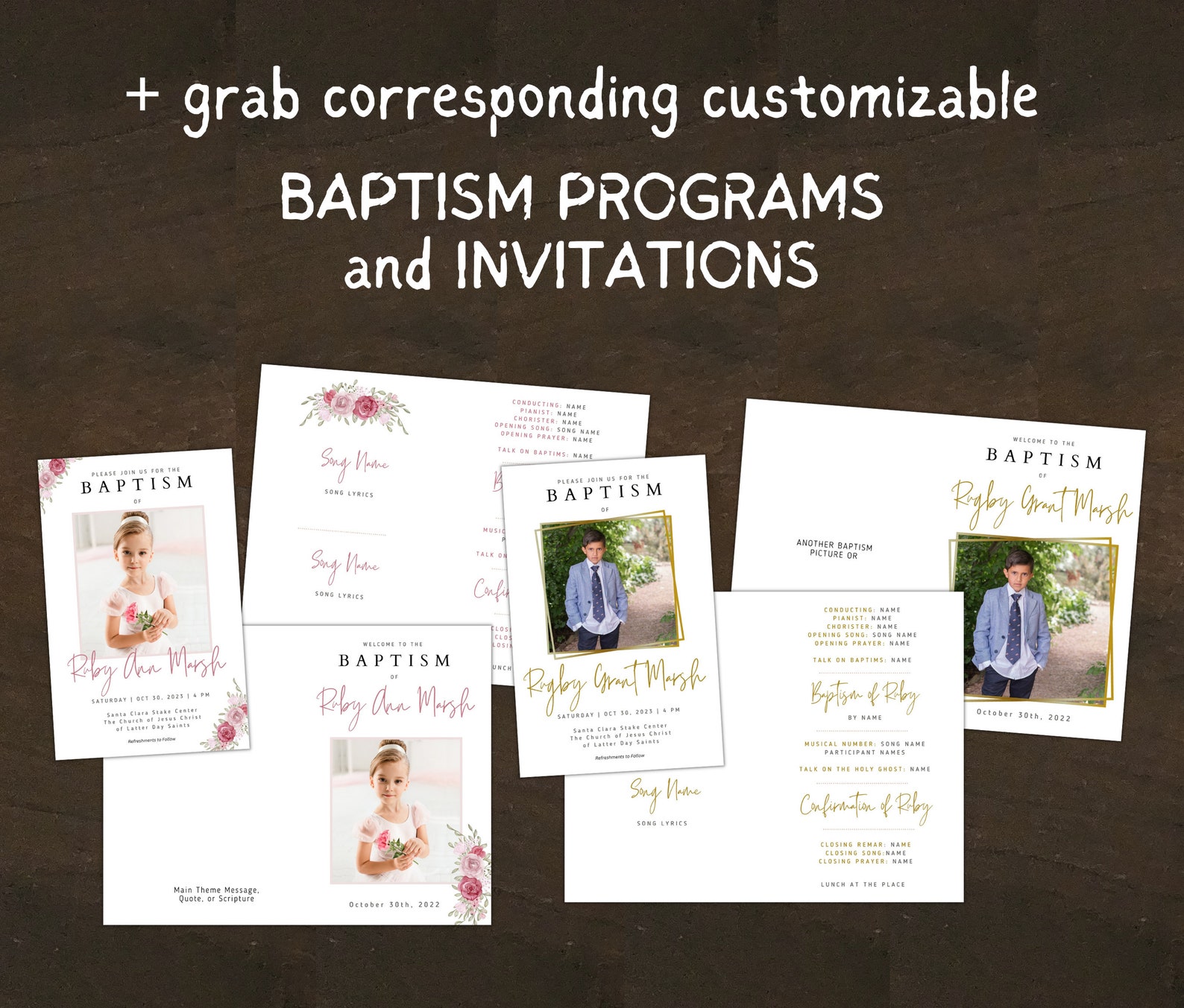 Baptism Memory Book LDS Boys | Customizable Cover | LDS Baptism Journal ...