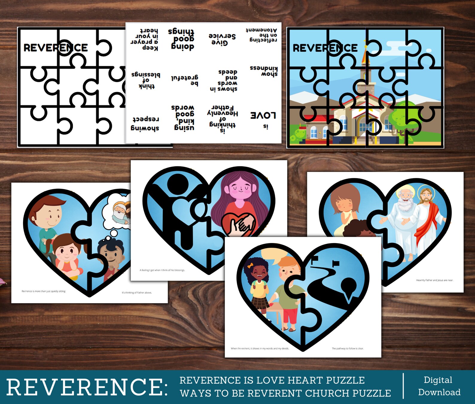 REVERENCE in Holy Places: Reverence is Love Heart Puzzles & Ways to Be ...