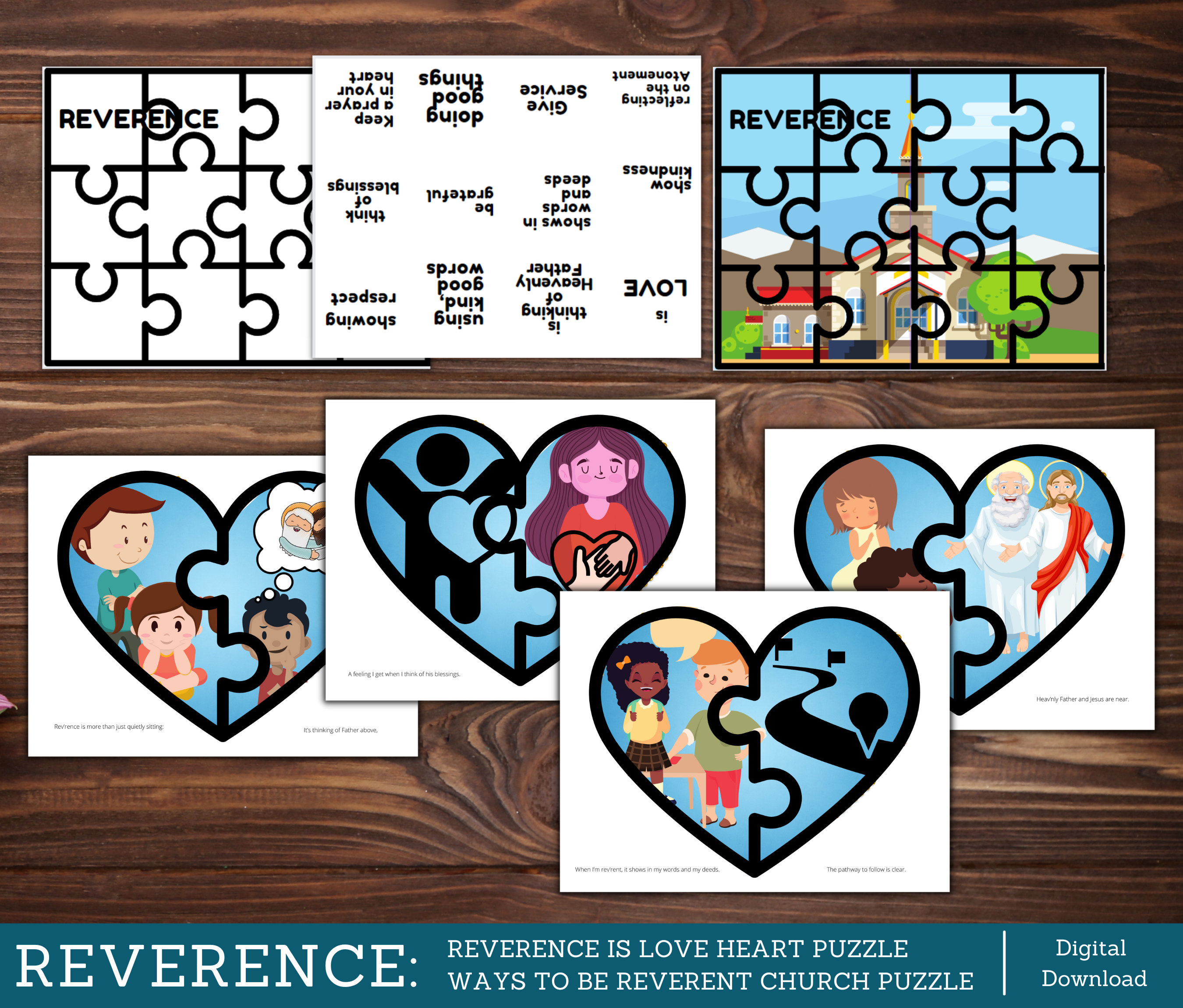 REVERENCE in Holy Places: Reverence is Love Heart Puzzles & Ways to Be ...