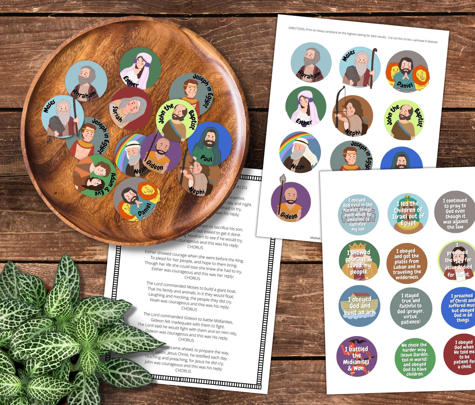 Obedience Kids Bible Activity Bundle Scripture Figures Card Match ...