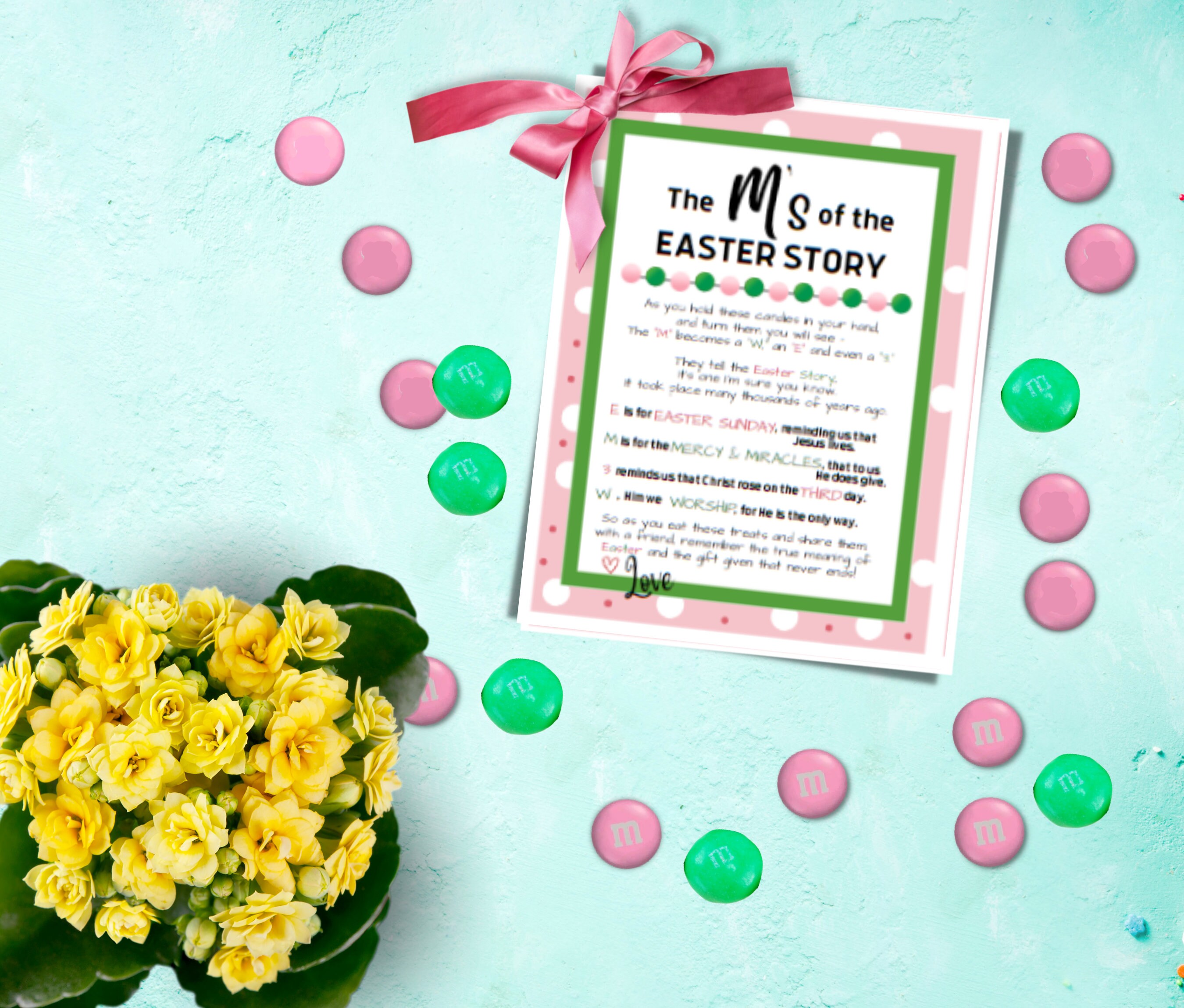 M's of Easter Story Poem - Candy Treat Gift Tags - Easter Basket ...
