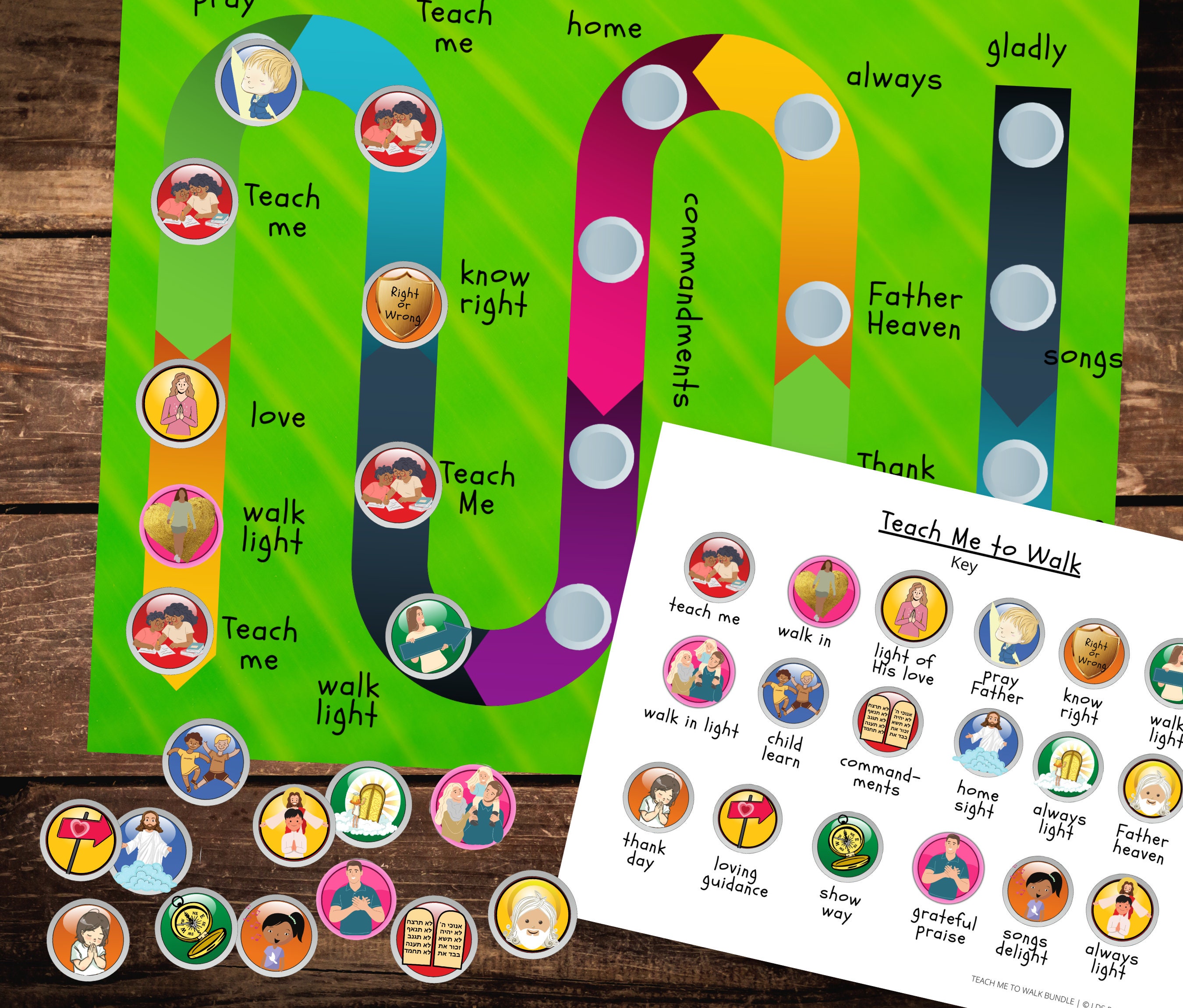 Teach Me to Walk Bundle: | Primary Singing Time | Song Visuals | Board ...