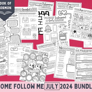 July Come Follow Me 2024 Book of Mormon Bundle Alma 17-35 - Etsy