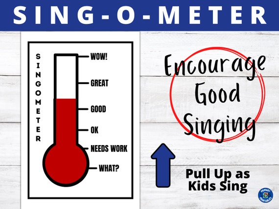 Sing-o-meter Singing Time Activity Poster music Class/primary - Etsy