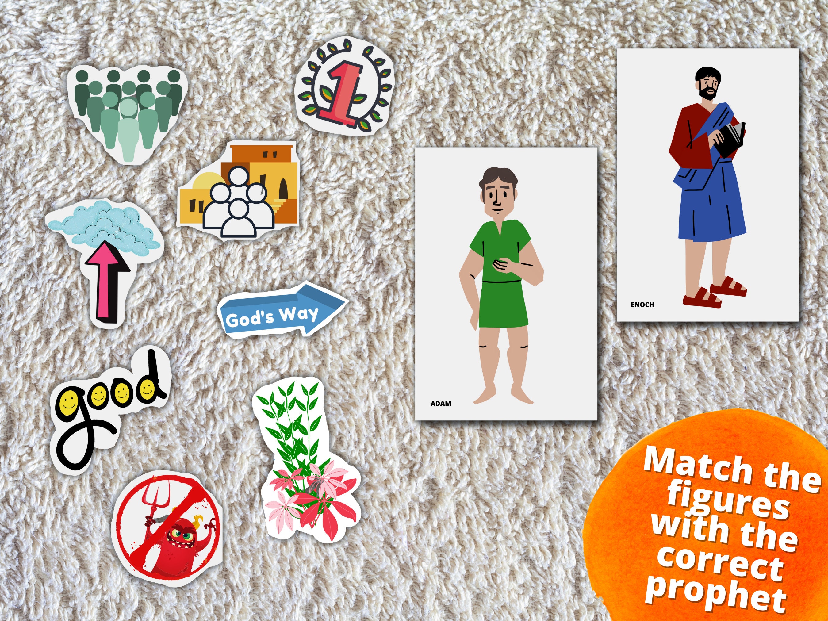 Follow the Prophet Visuals Matching Game lds Primary Song - Etsy