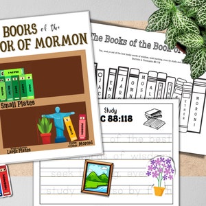 Books of Book of Mormon LDS Scriptures Memory Craft Game & Coloring ...