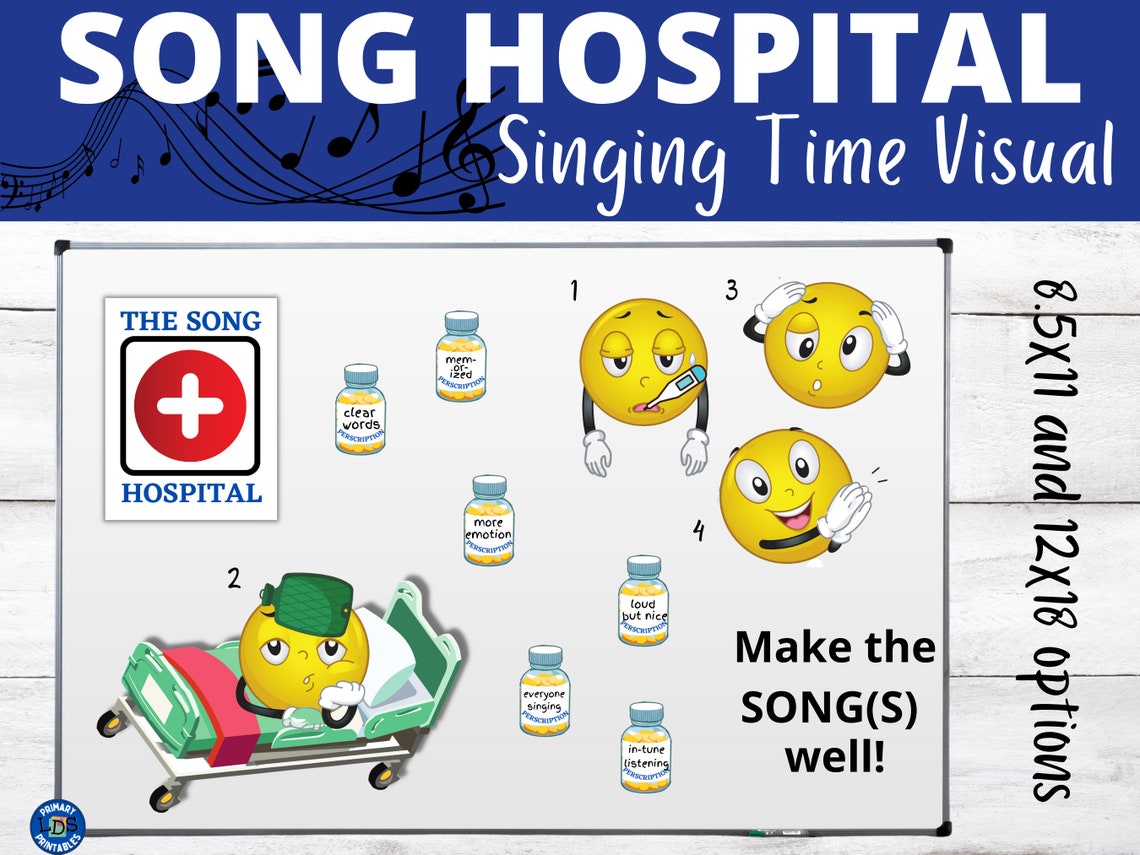 Primary Singing Time SONG HOSPITAL Display: Make the Sick - Etsy