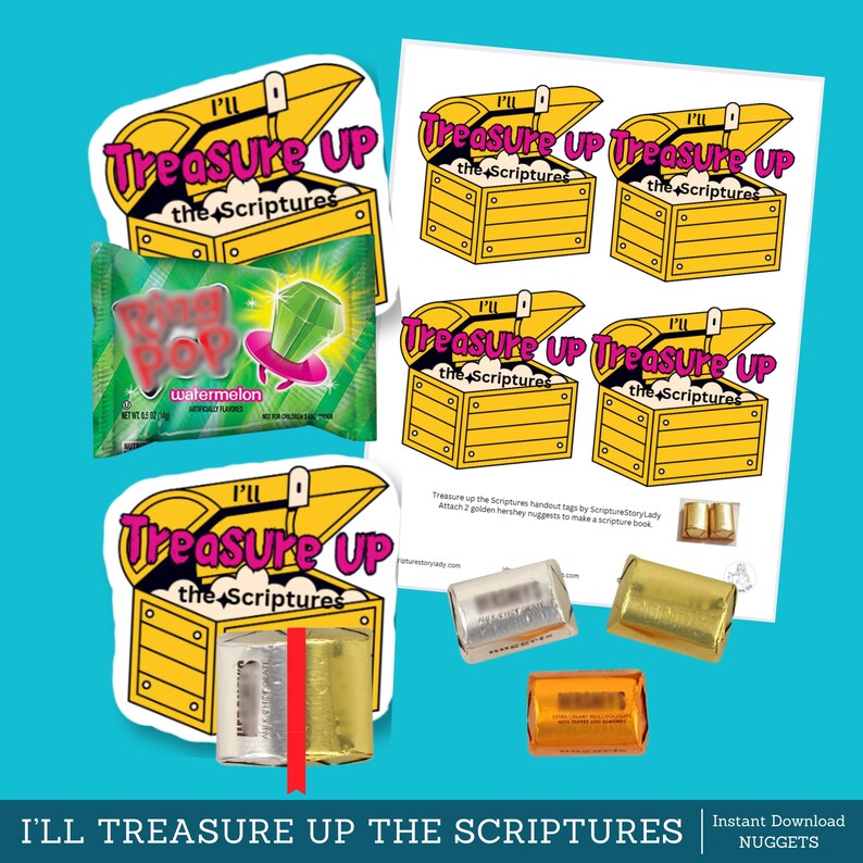 Treasure up the Scriptures Handout Tags, LDS Come Follow Me, Primary ...