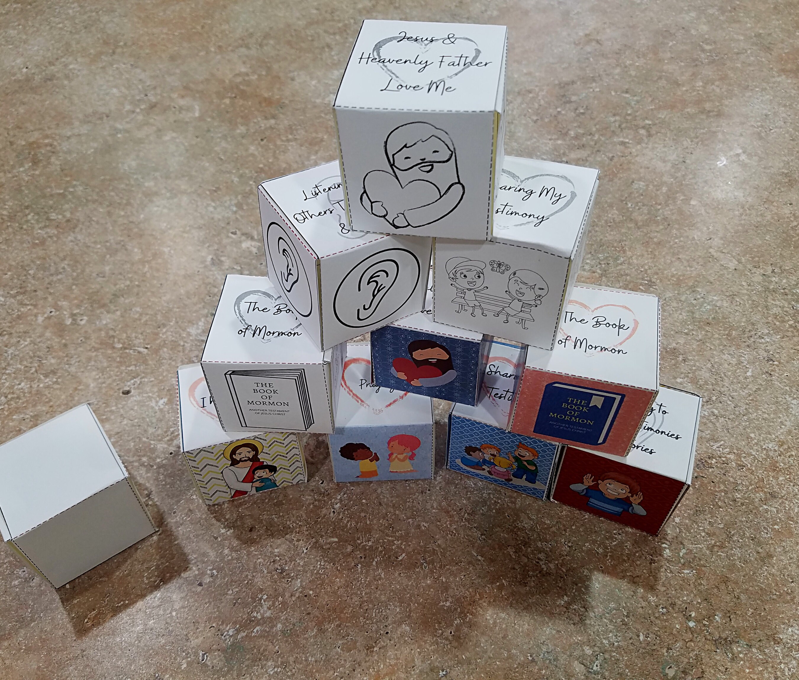 Testimony Blocks Kids Craft Come Follow Me Families & LDS Primary Dec ...