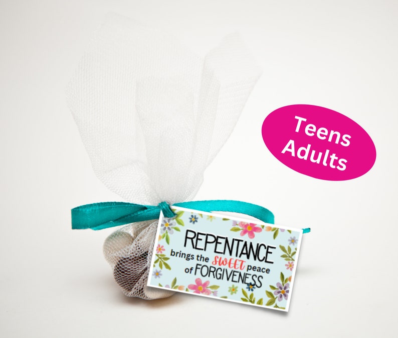 3 Repentance Gift Tags | Lesson Handout | Christian Gifts Bag Topper ...