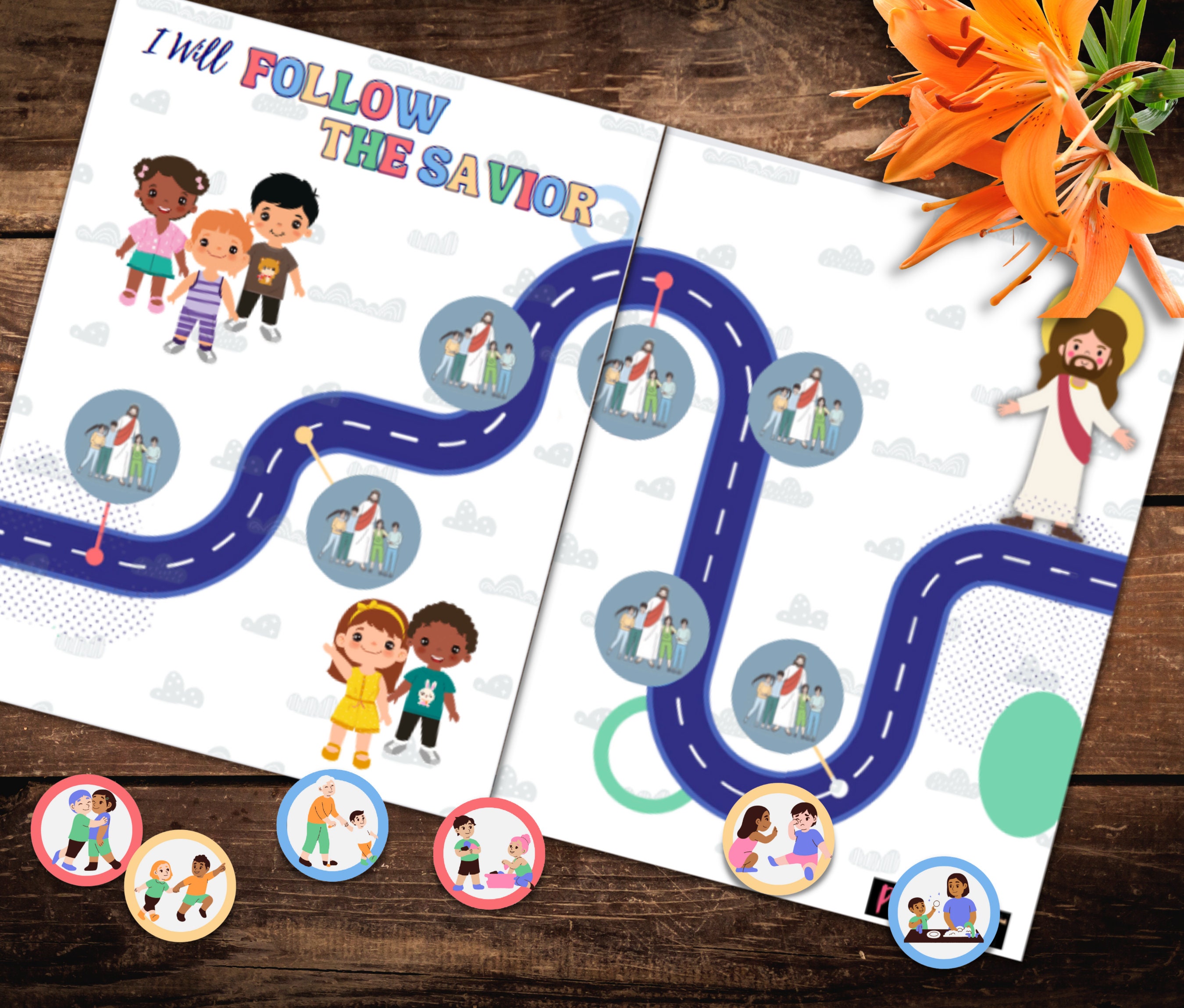Following Jesus Activity Bundle Kids Bible Printable Folder Game ...