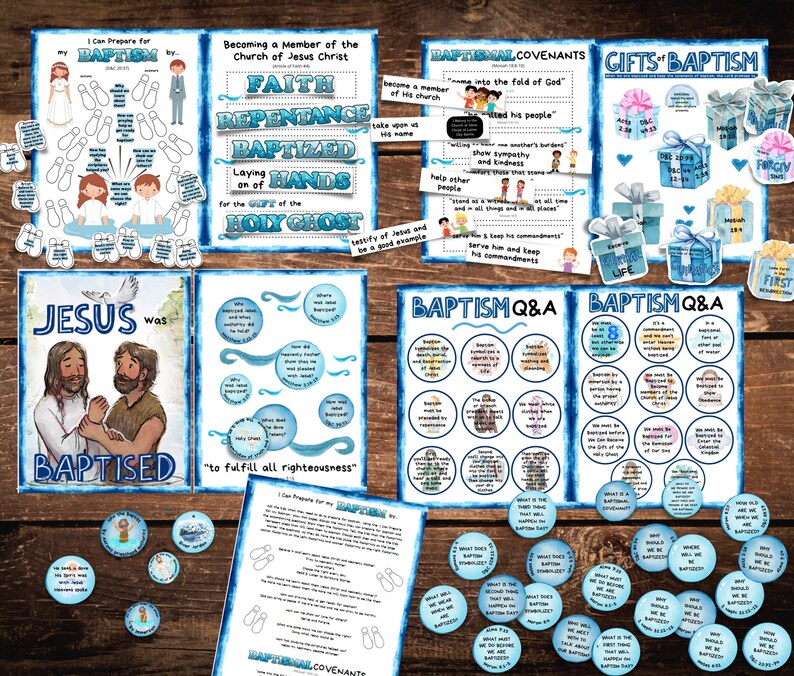 12 Days BAPTISM Gift Bundle & Daily Baptism Prep Activities, LDS ...
