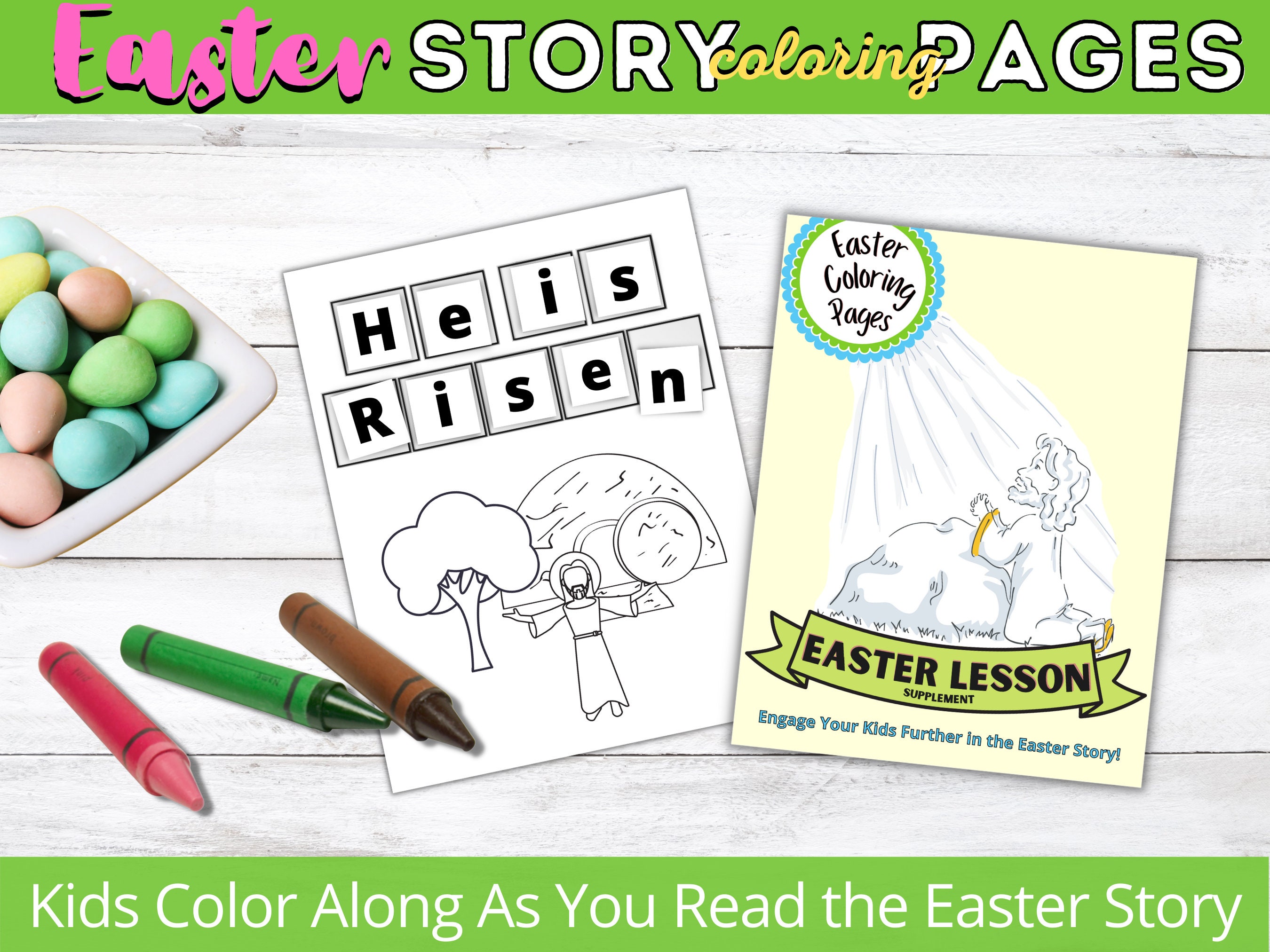 Easter Story Alphabet Game Jesus Resurrection Matching and - Etsy