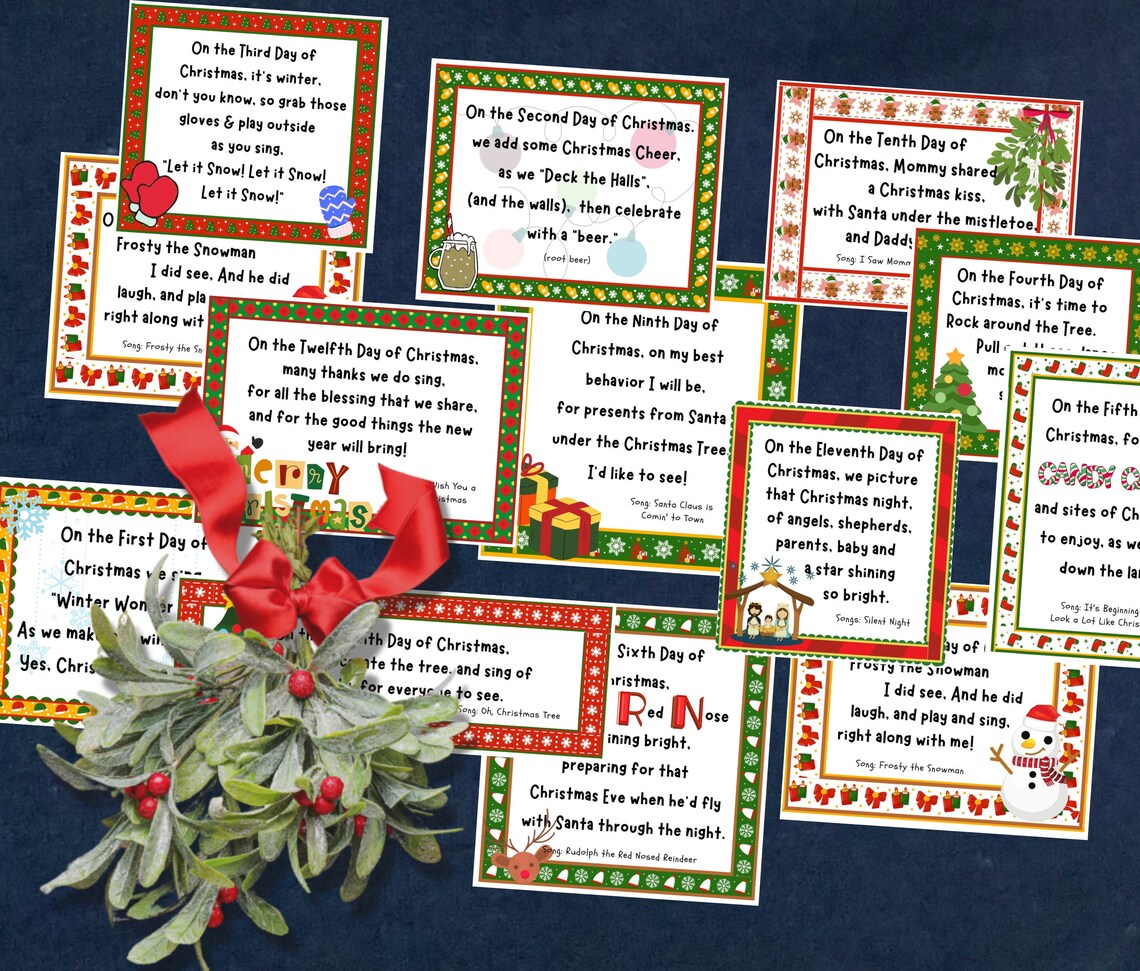 Twelve Days of Christmas | 12 Songs of Christmas | Christmas Cards ...