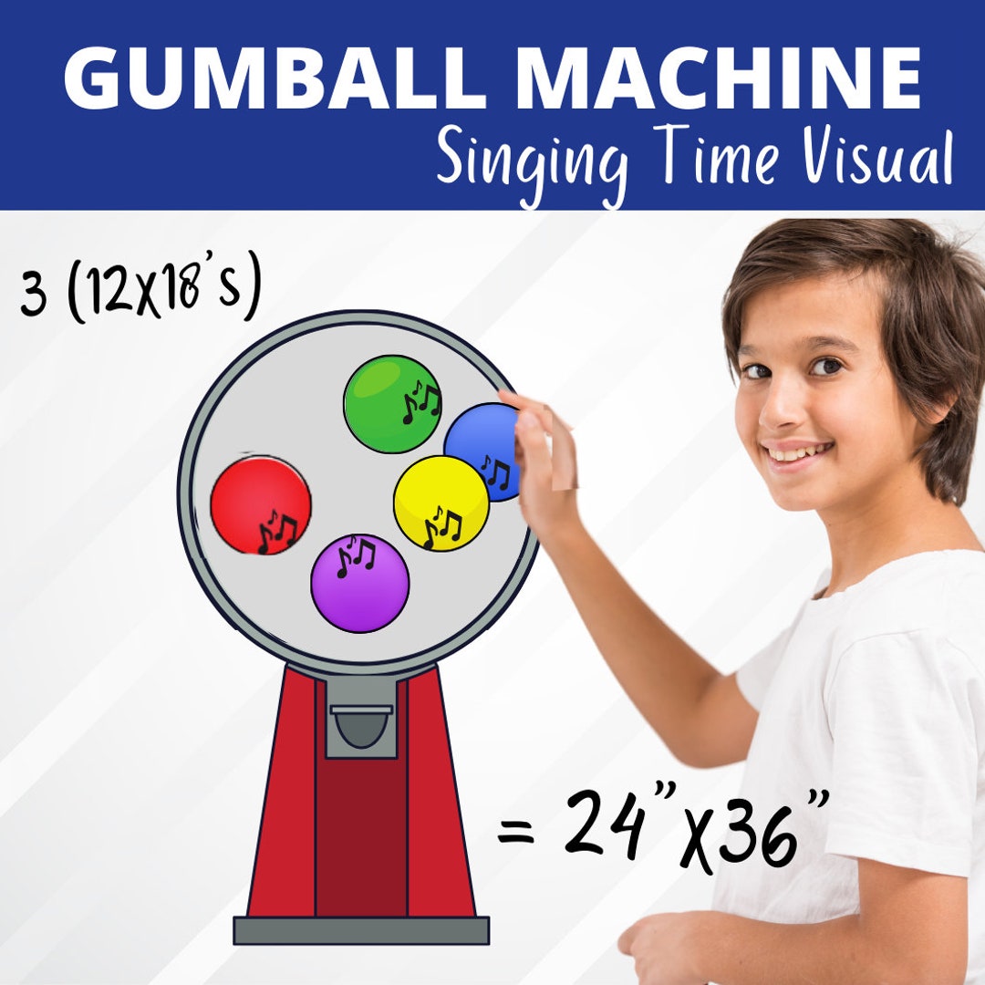 Gumball Machine Poster Singing Time Games | Primary Singing Time ...