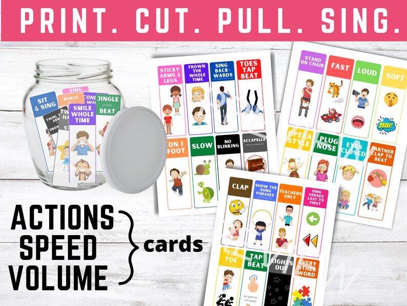 Ways to Sing Singing Style Cards primary Singing Time - Etsy
