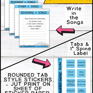 Nursery Planner Binder & Singing Time Starter Kit Bundle (19 Song ...