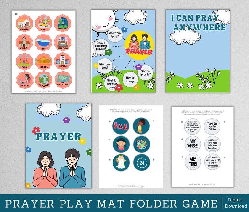 PRAYER Folder Game, Learn About Prayer, Come Follow Me Primary Children ...