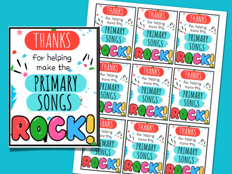 Pop Rocks Gift Tag: Thanks for Helping Make the Primary - Etsy