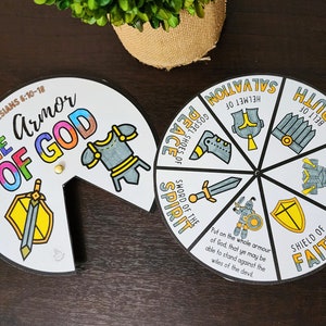Armor of God Ephesians 6 Spinner Wheel and Coloring Page - Kids Bible ...